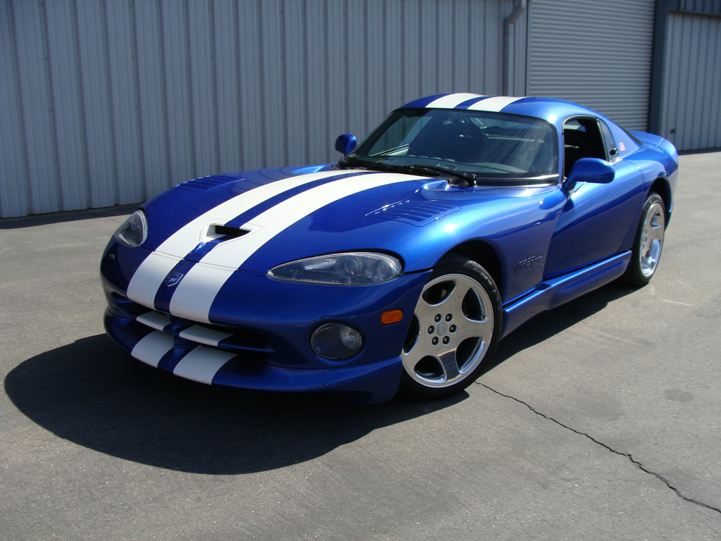 1996 Dodge Viper Gts Blue White Stripes American Supercars