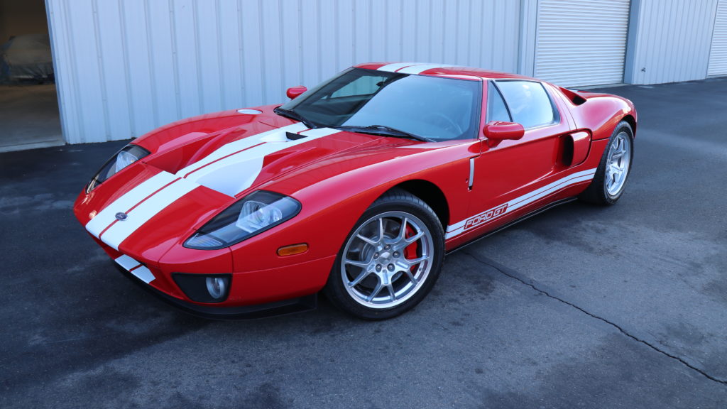 2005 Ford GT - Red/White Stripes | American Supercars